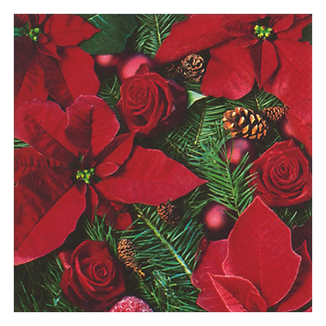 Servett Jul Julblomma - 33x33 - Hemshopen.se
