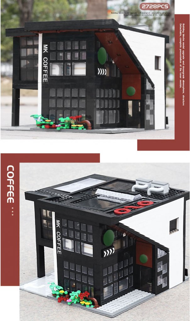 Coffee House - Novatown - 2728 Bitar - Kompatibla Byggklossar
