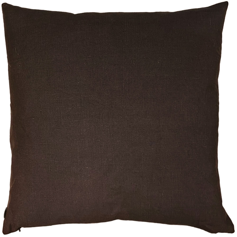 Kudde Oliver Linne Mörk Brun- 50x50 cm inkl. innerkudde fjädrar