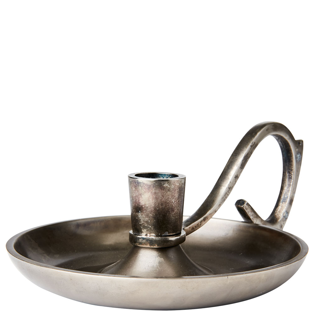 Ljusstake Carter Handtag - Antik Nickel Ø15cm L20cm