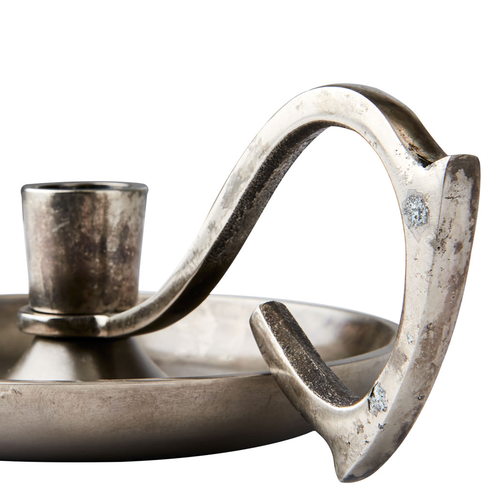 Ljusstake Carter Handtag - Antik Nickel Ø15cm L20cm