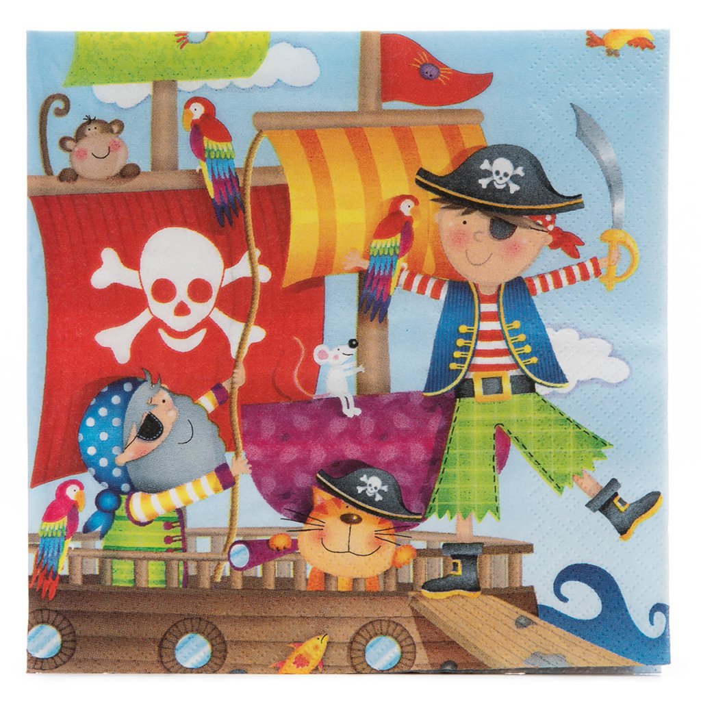 Servett Barn Pirat - 33X33 - Hemshopen.se